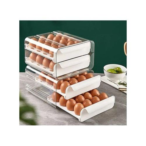 Best price for Egg Storage. 32 Grid Egg Tray Holder Double-Layer Fridge ...