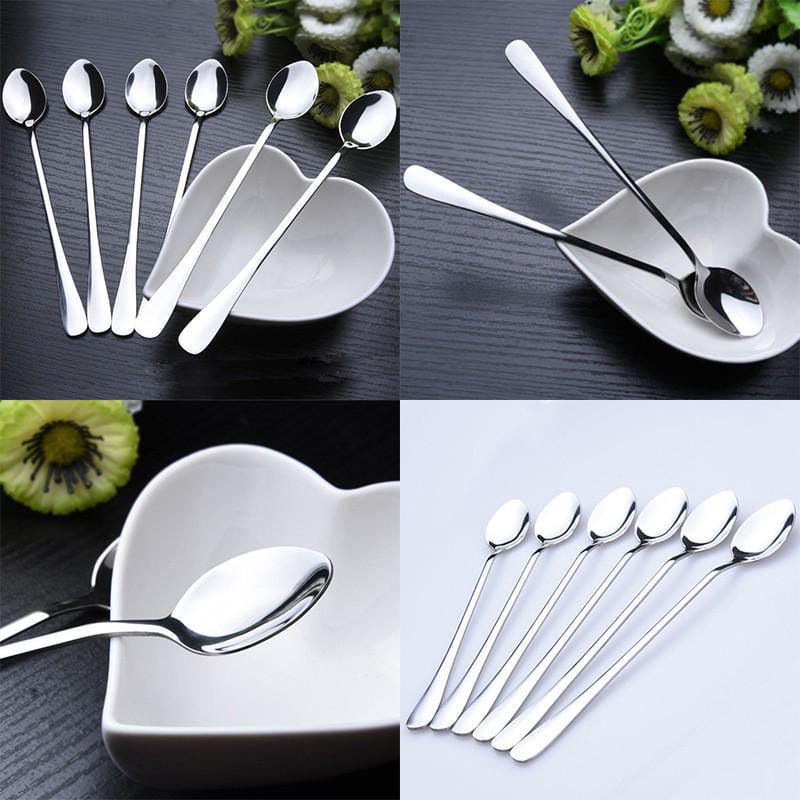 Best price for Set of 6 Long Tea Spoons, Suitable for mixing drinks ...