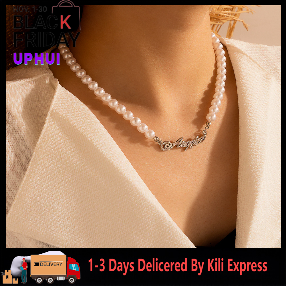Best price for UPHUI Clavicle Chain Pearl Versatile Single layer Fashion Pendant Elegant Trendy ...