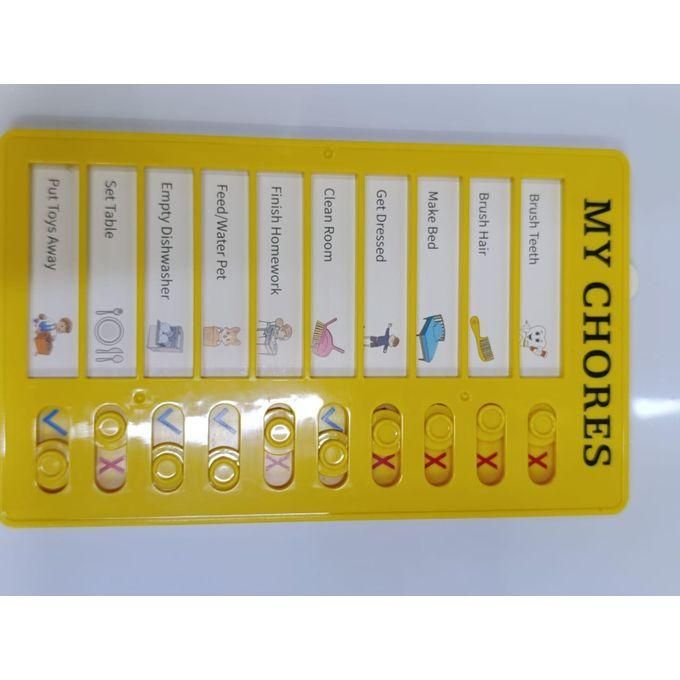 Best price for My Chores Chart Checklist Memo Note Board Slider Plastic ...
