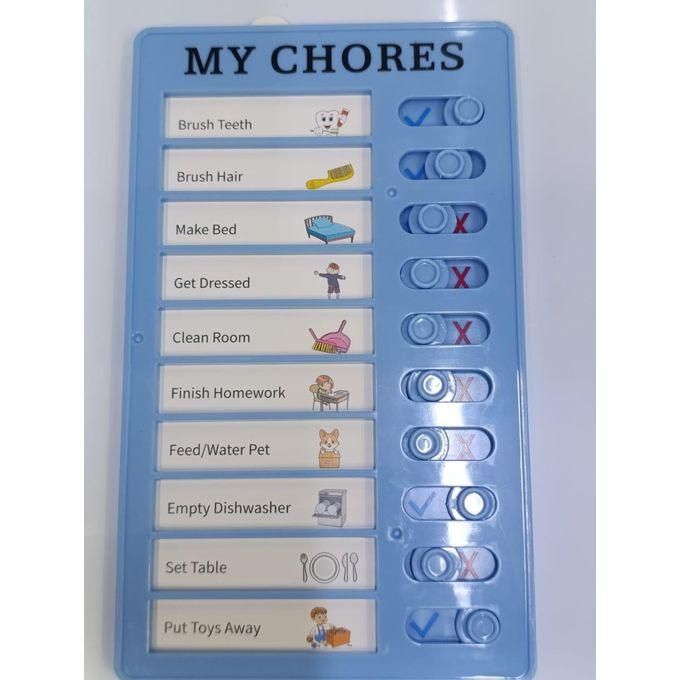 Best price for My Chores Chart Checklist Memo Note Board Slider Plastic ...