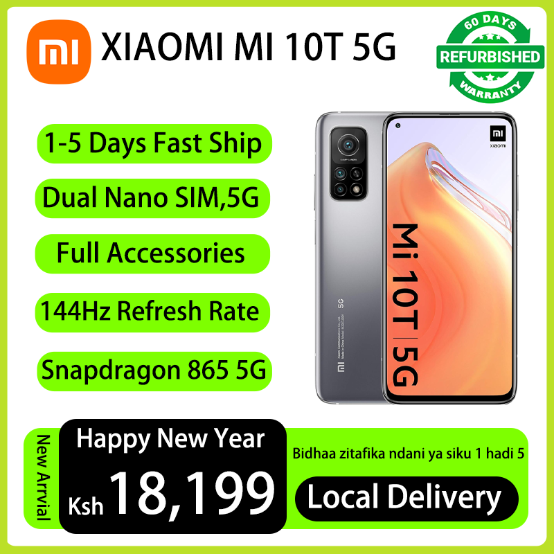 Best price for Refurbished Phones MI 10T Global 128GB 8GB RAM 144Hz ...
