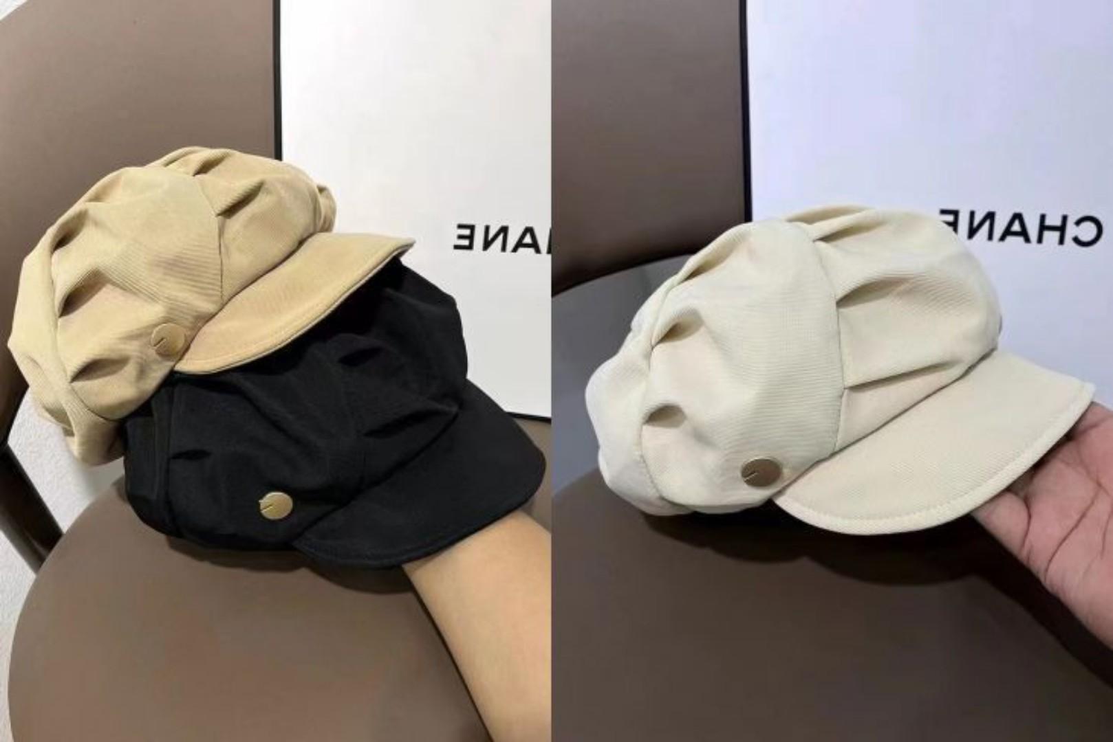 Best price for New Female Short Brim Caps Ladies Pleated Berets Hats ...