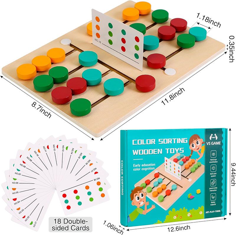 Best price for Montessori Color Matching Puzzle Board Game – Wooden ...