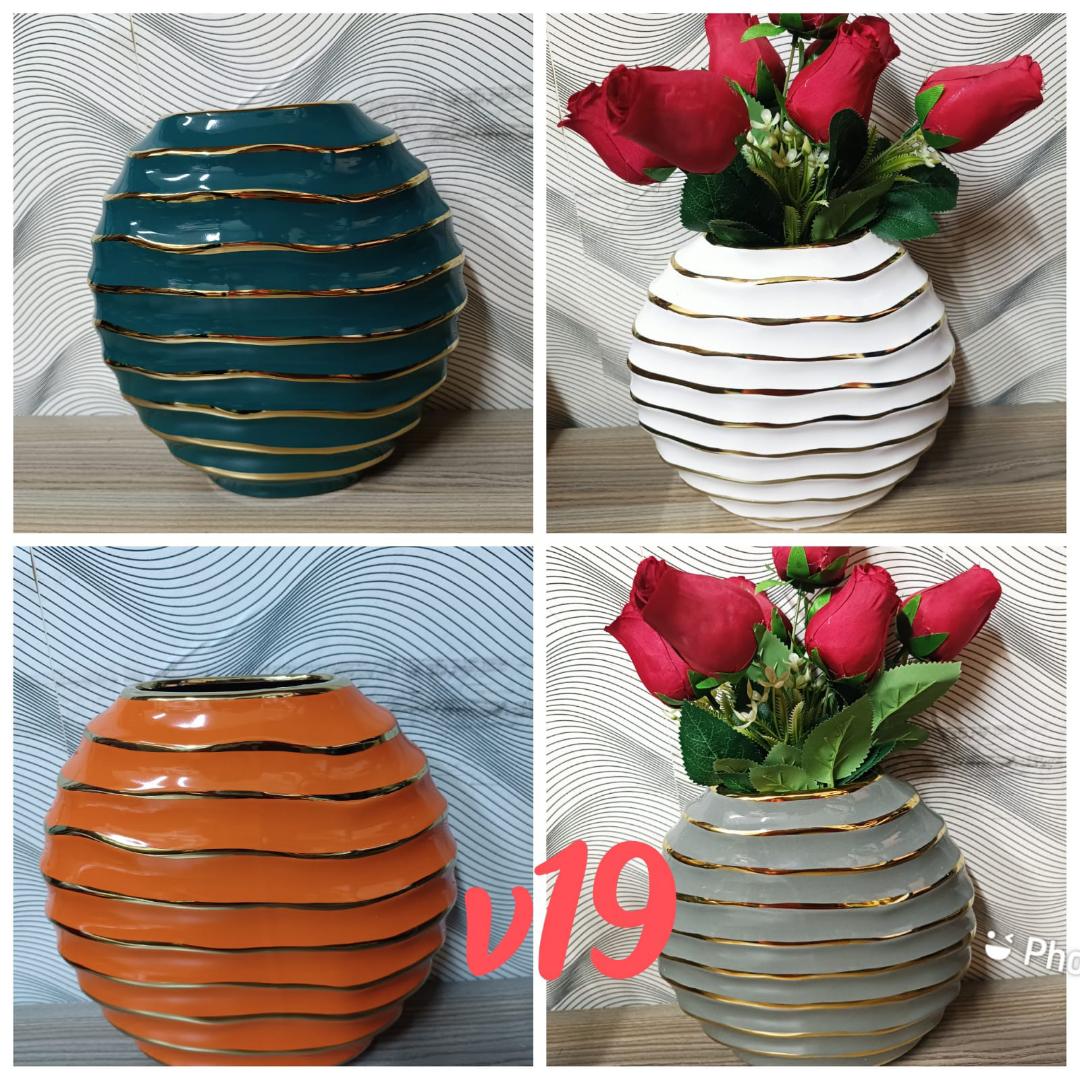 Best price for Heavy Round flower vase(only) Luxurious ceramic Home ...