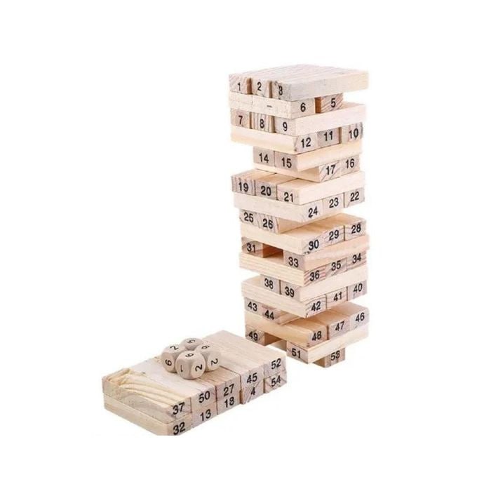 Best price for 54 pcs Jenga fun Game, Tower Game - Numerical Wooden ...