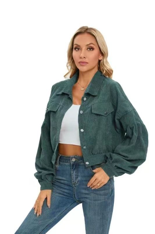 Best price for Fashion Spring Jackets for Women Lantern Sleeve Cropped ...