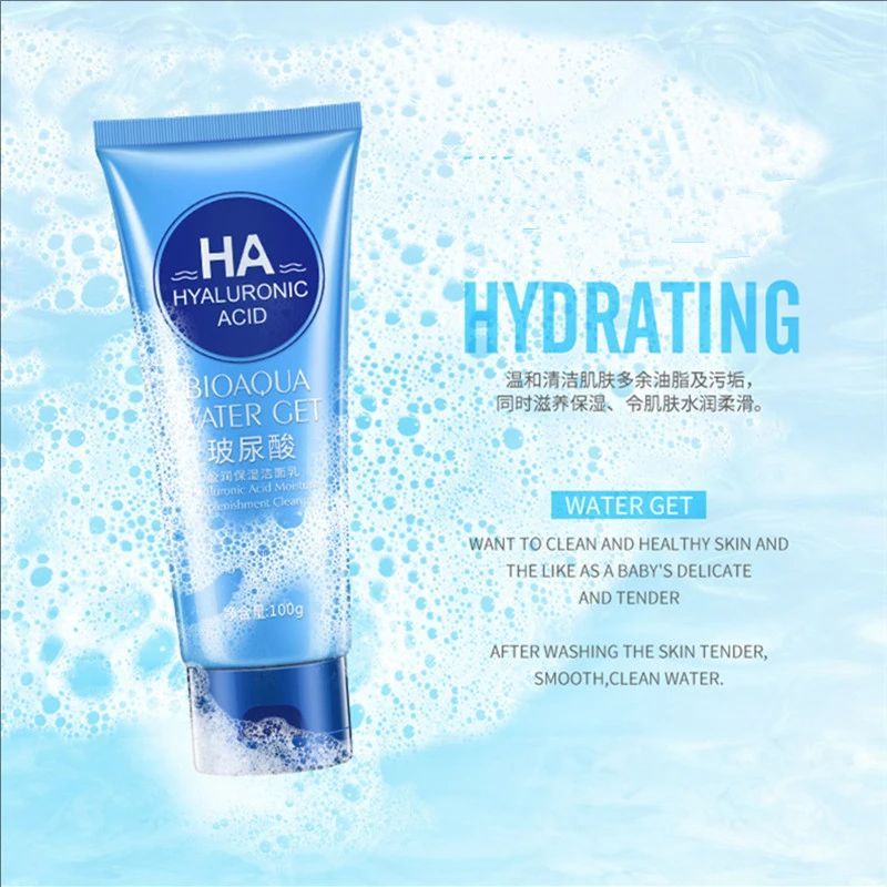Best price for BIOAQUA Brand Hyaluronic Acid Facial Pore Cleanser Moisturizing Deep Cleaning ...