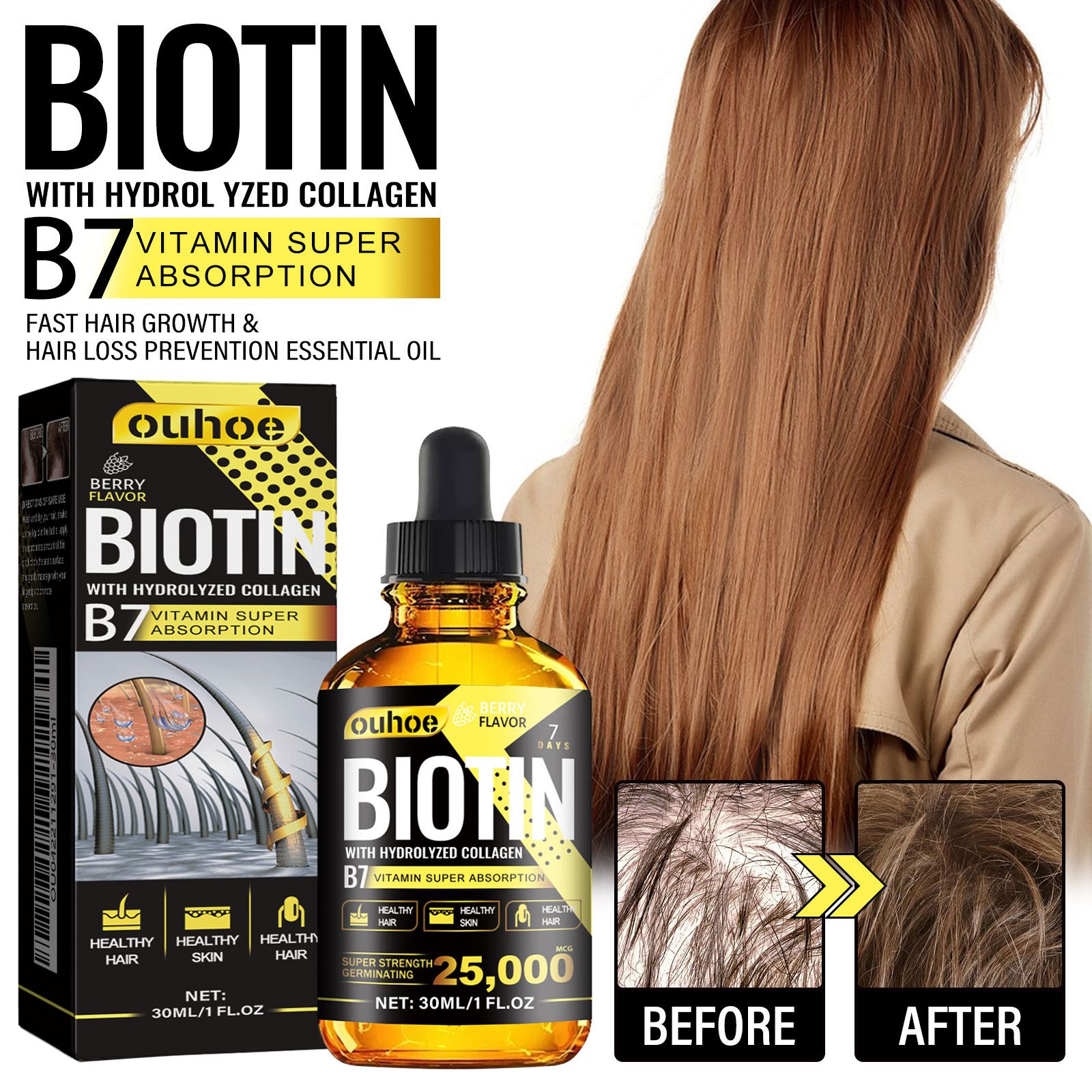 Best price for Collagen B7 Vitamin Hair Essential Oil Moisturizes and ...