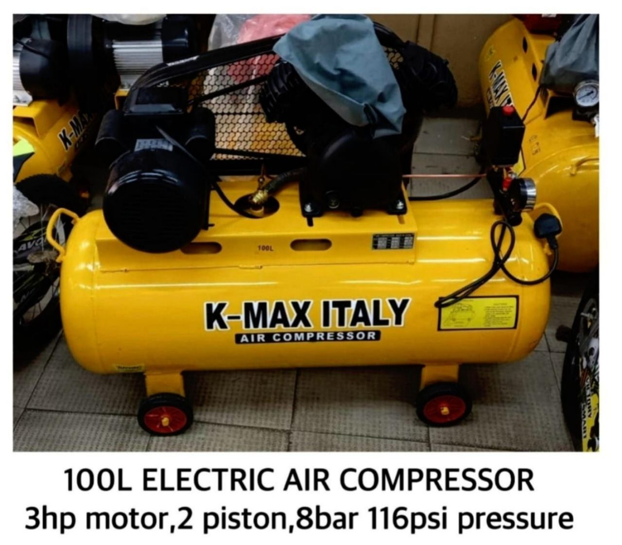 Best price for 100L Electric Air Compressor – 3HP Motor, Double Piston ...