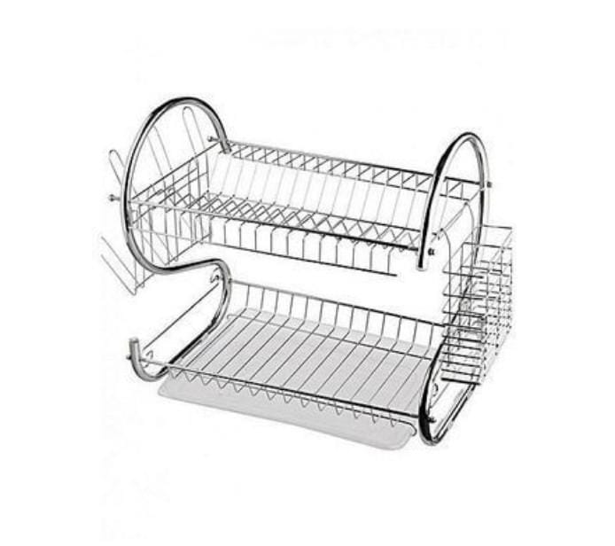 Best price for Stainless 2 layer rack with plastic tray.