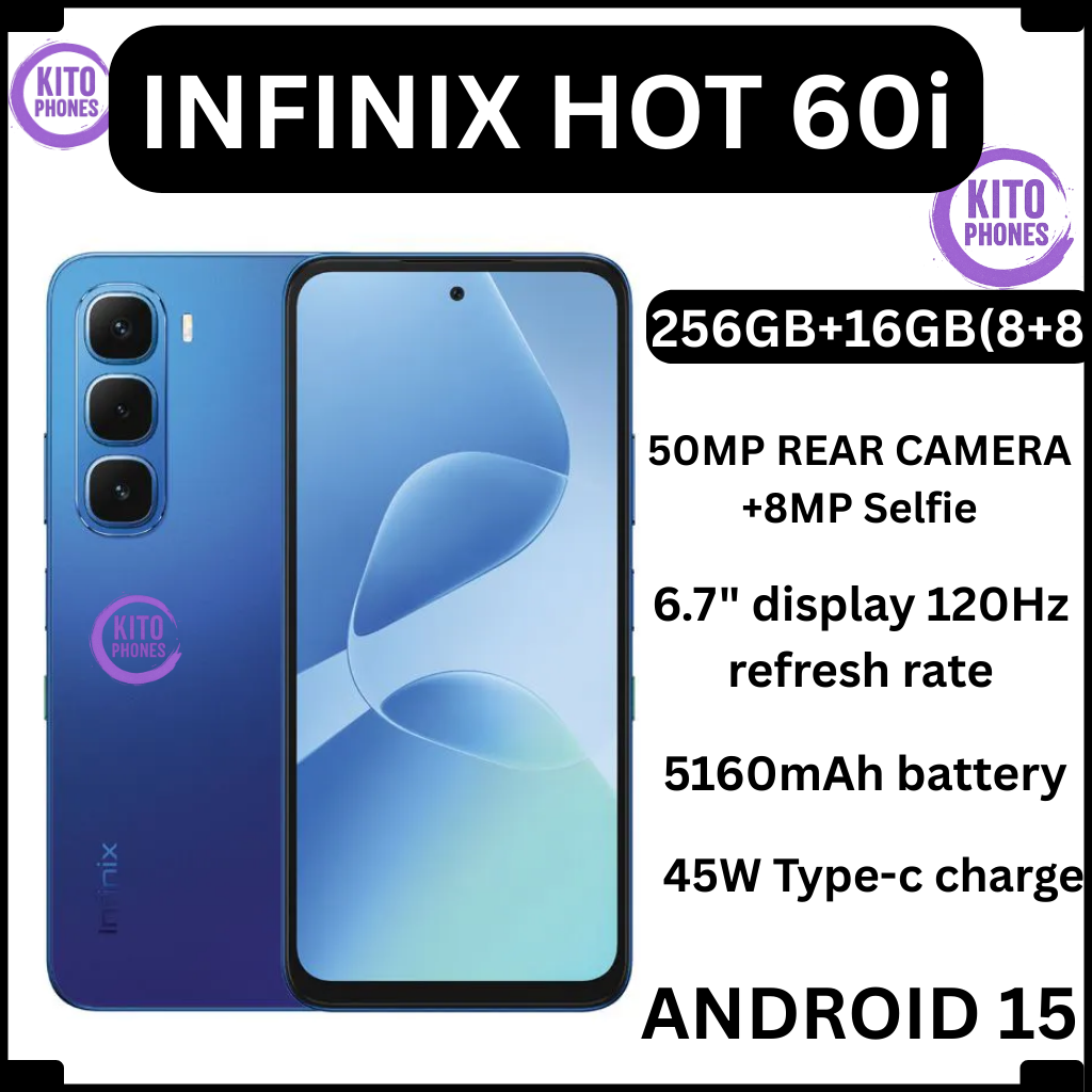 Best price for Infinix Hot 60i 256GB+16(8+8)GB 6.7" 120Hz Screen 4G ...