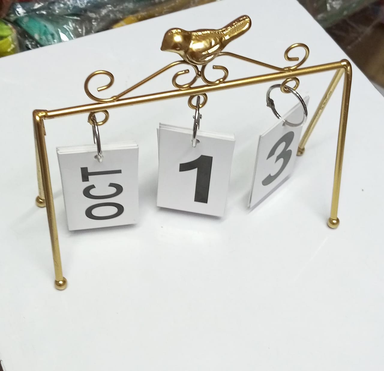 Best price for Desk calendar metal craft standing flip with large ...