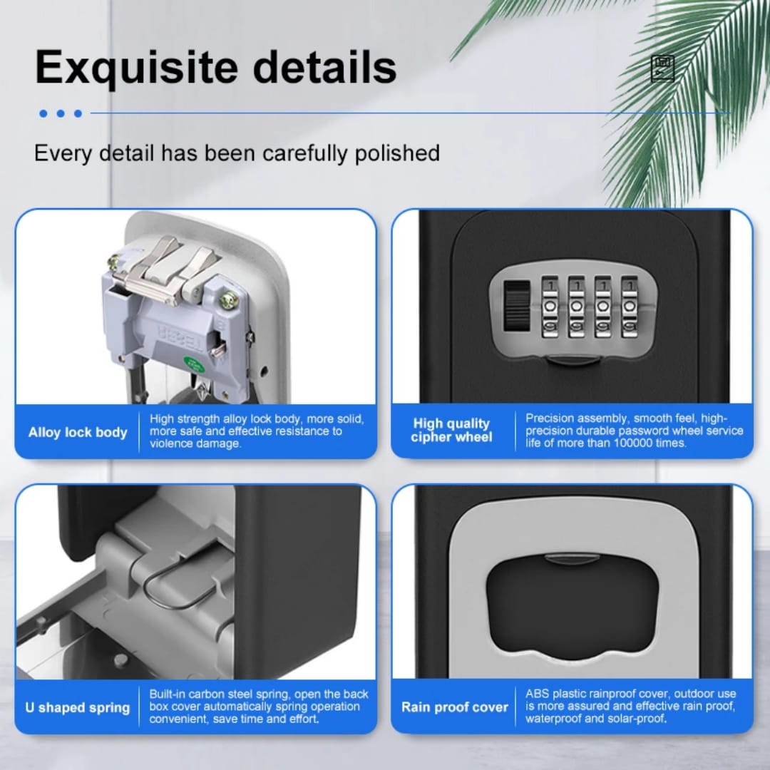 Best price for Wall-Mounted Key Lock Box Full Metallic 4-Digit ...