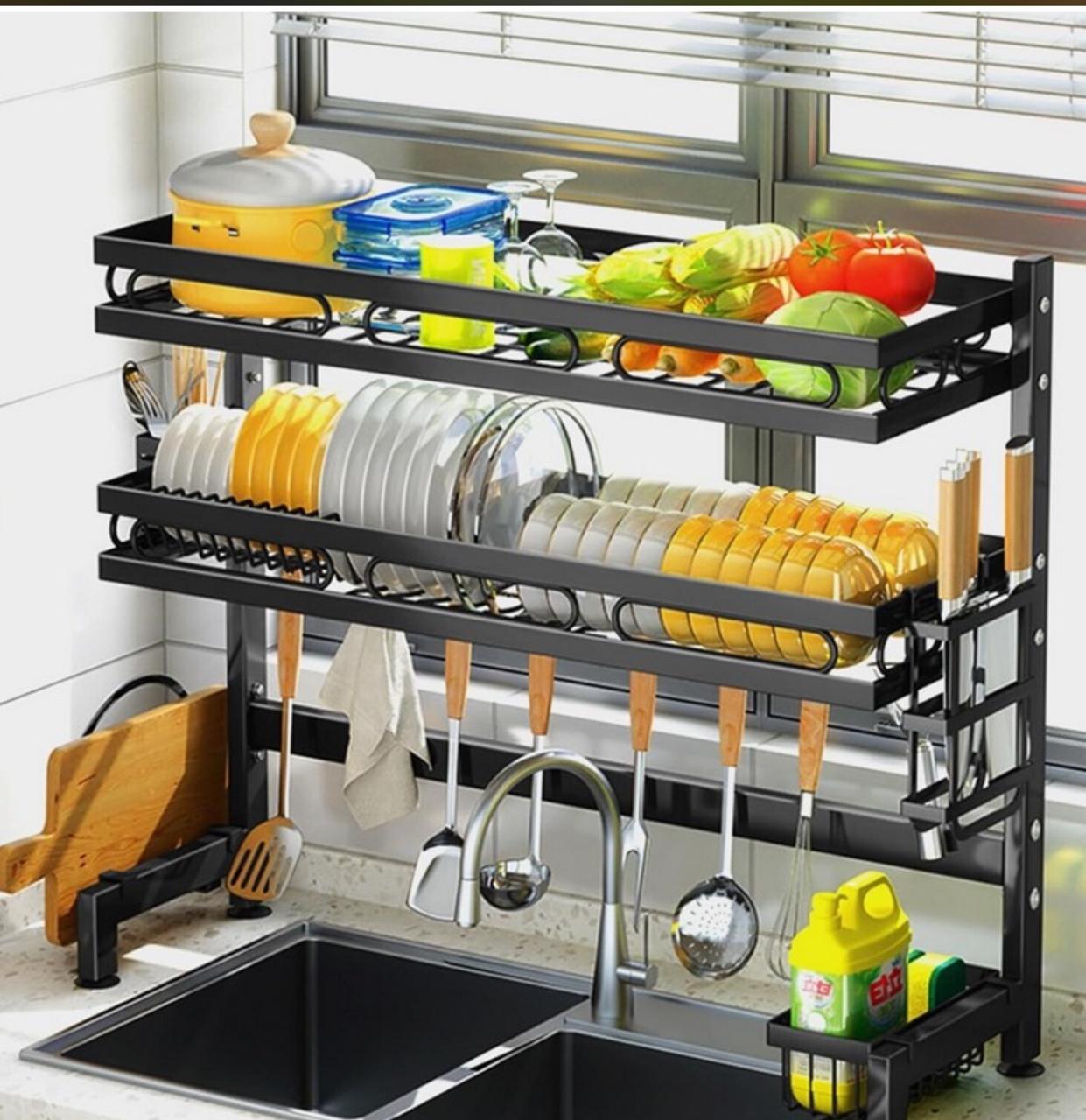 Best price for Extendable Over The Sink Double Dish Rack, Durable Cup ...