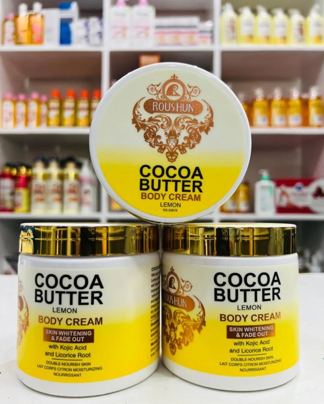 Best price for ROUSHUN Cocoa Butter Body Cream Cocoa Butter and Lemon Body Lotion Whitening Hand ...