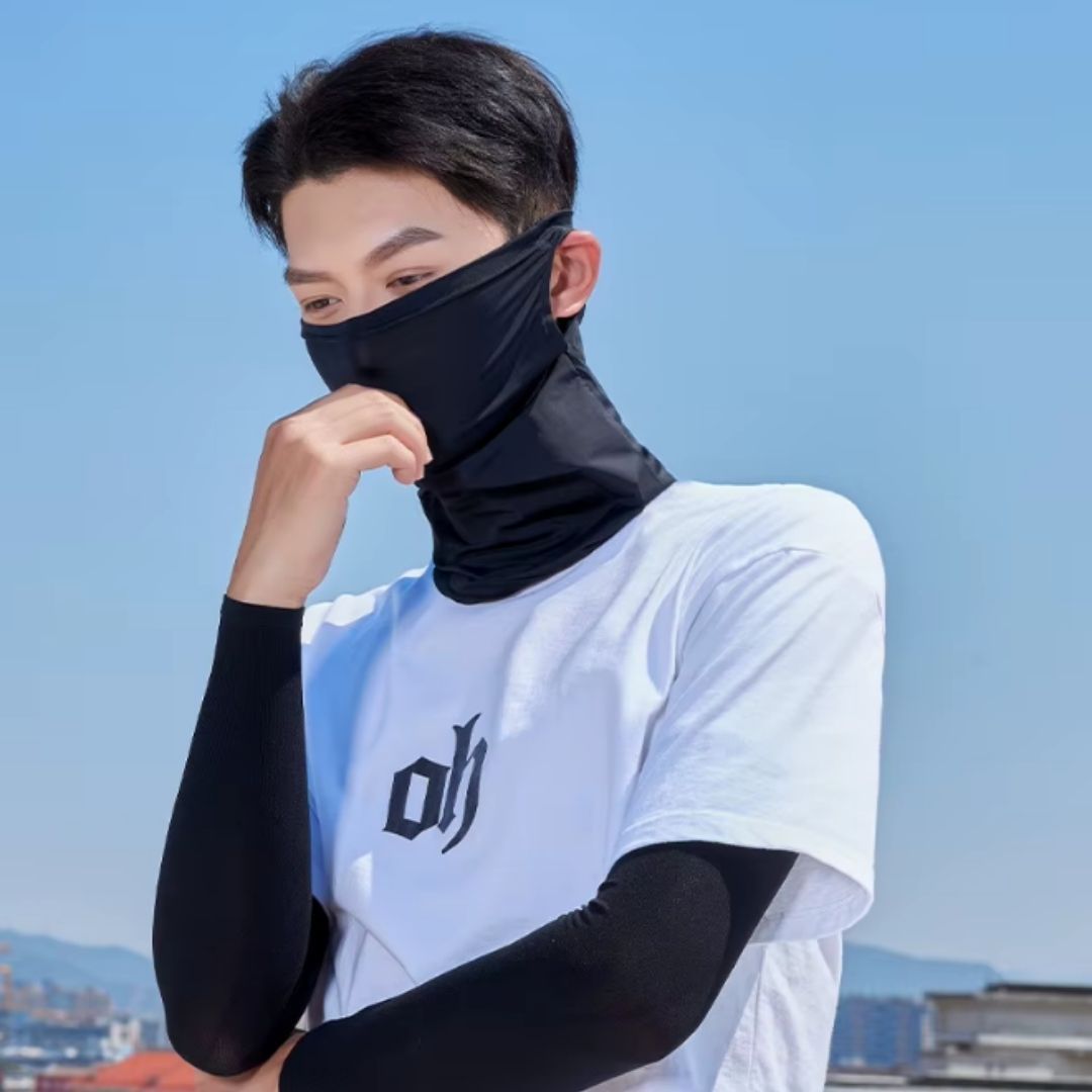 UV Protection Neck Gaiter With Brim Half-Wrapped Triangular Scarf UV ...