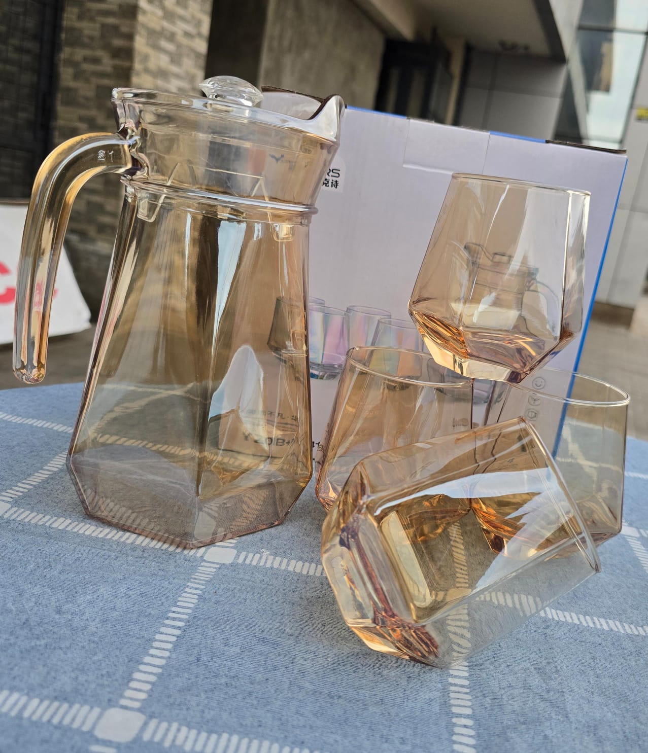 Best price for 🥂 5PC Premium Borosilicate Glass Set – Sleek, Strong ...