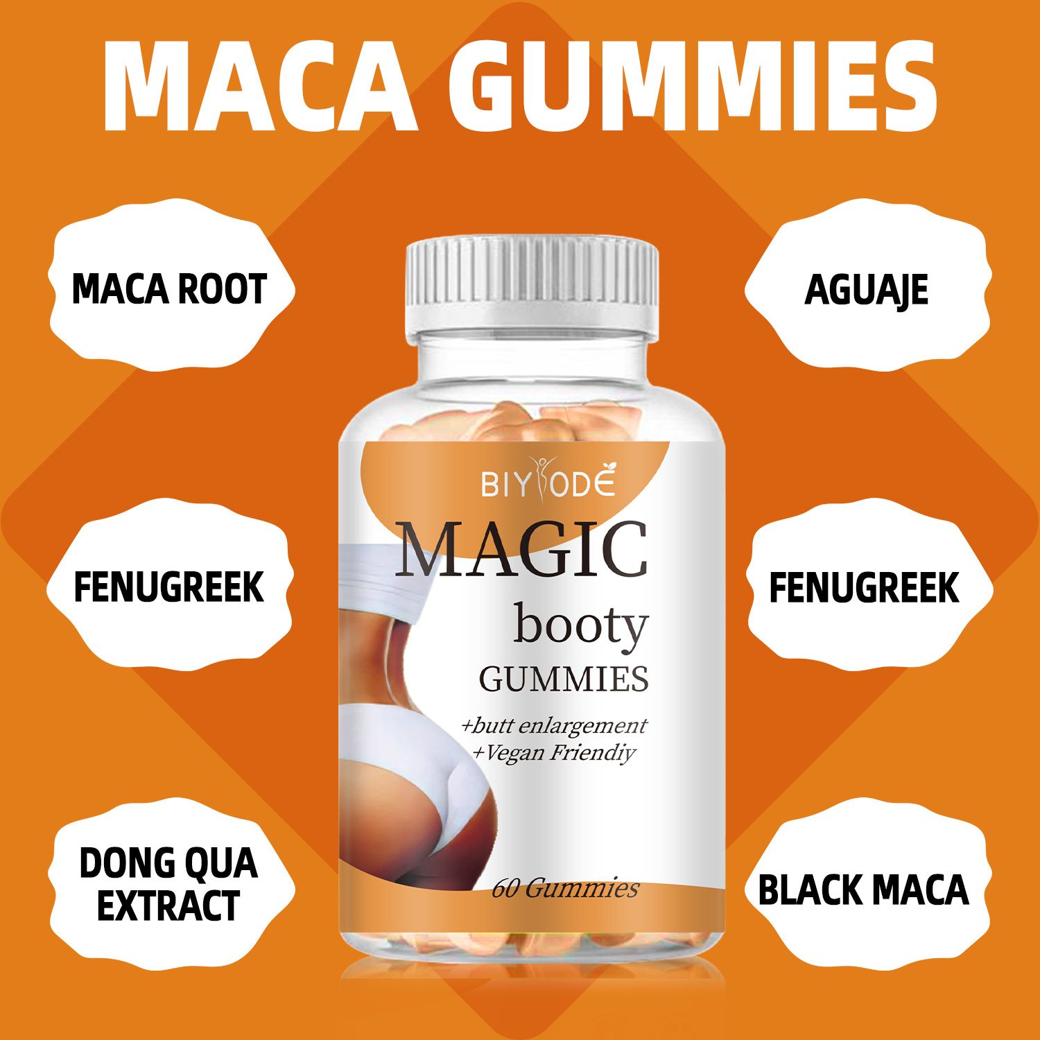 Best price for BIY ODE BBL MAGIC Booty GUMMIES,Naturally increase the size and shape of your ...