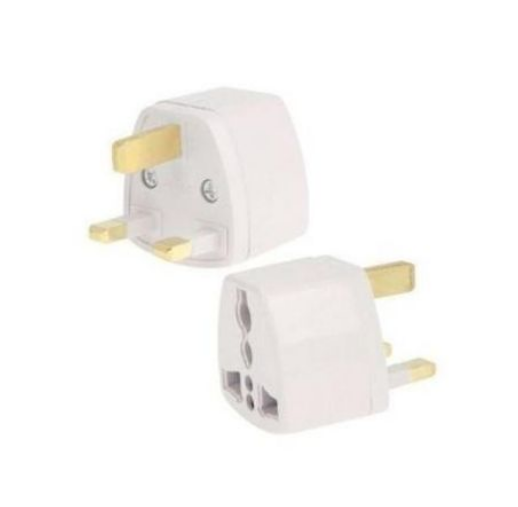 Best price for 2PCS 3 Pin Universal Travel Power Plug Adapter - White