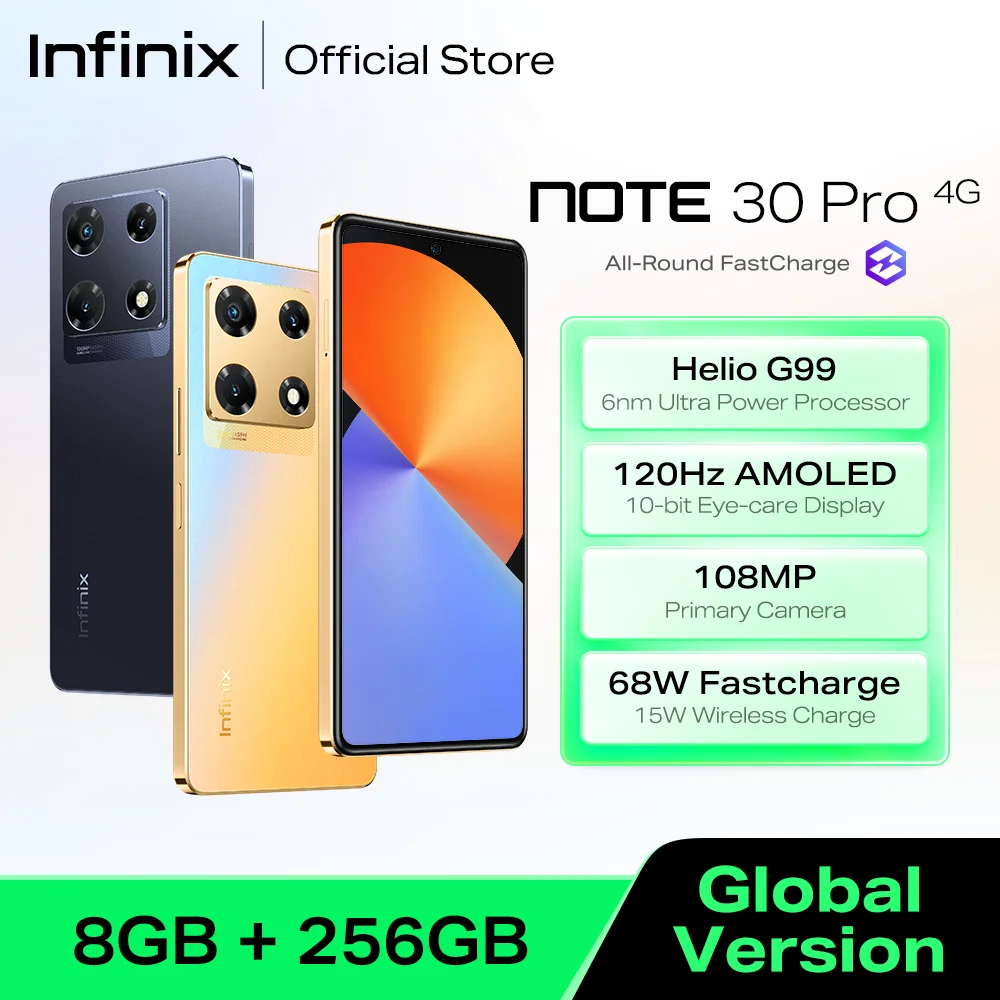 Best price for Infinix Note 30 Pro 16(8+8)GB RAM 256GB Storage 4G-Dual SIM 6.67" 120Hz FHD+ ...