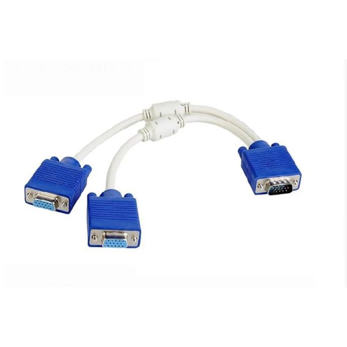 Best price for Afrie Vga Splitter Cable 1 Computer To Dual 2 Monitor