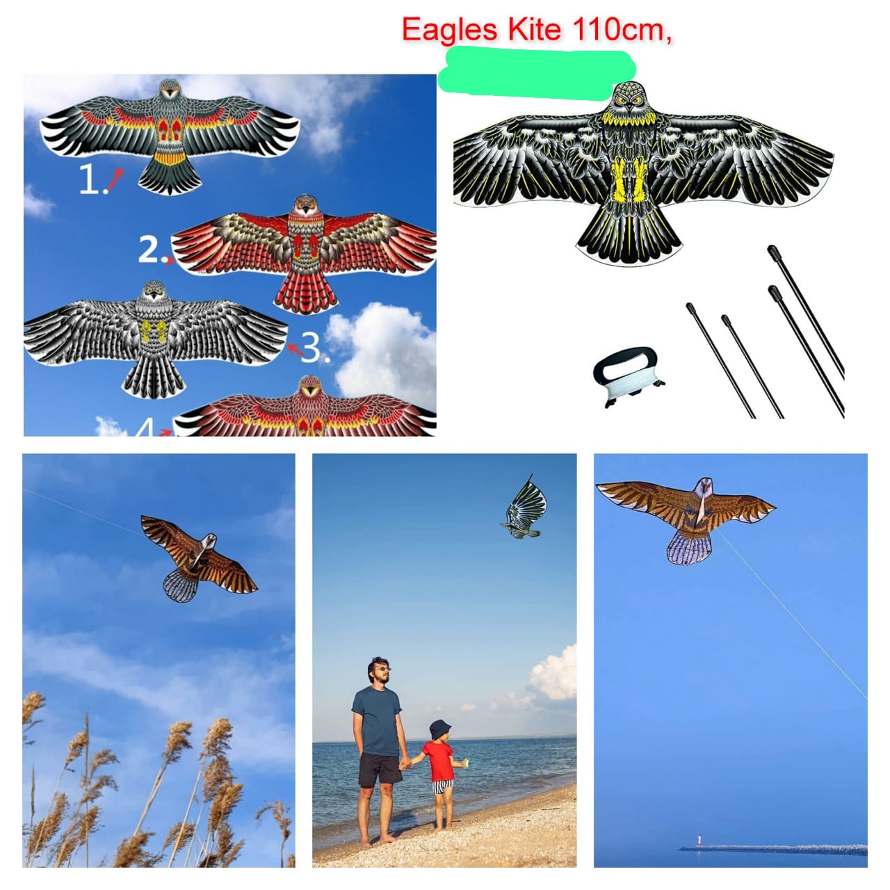 Best price for 1.1m Huge Eagle Kite Novelty Toy Kites Eagles Flying ...