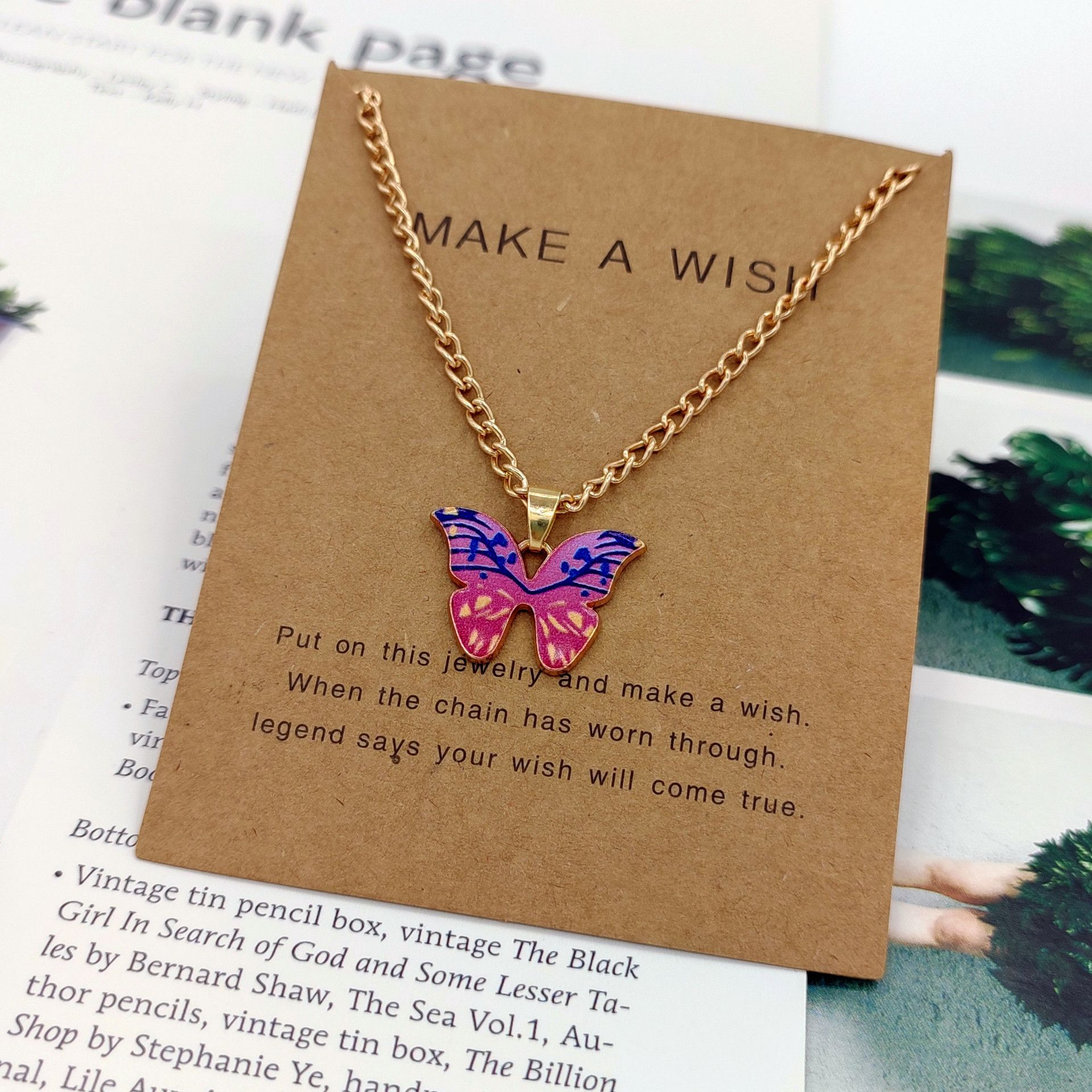 Best price for Bohemian Multi-color Butterfly Necklace Ins Style Ladies ...