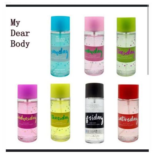 Black Friday Discounts for Dear Body Monday To Sunday Body Mists