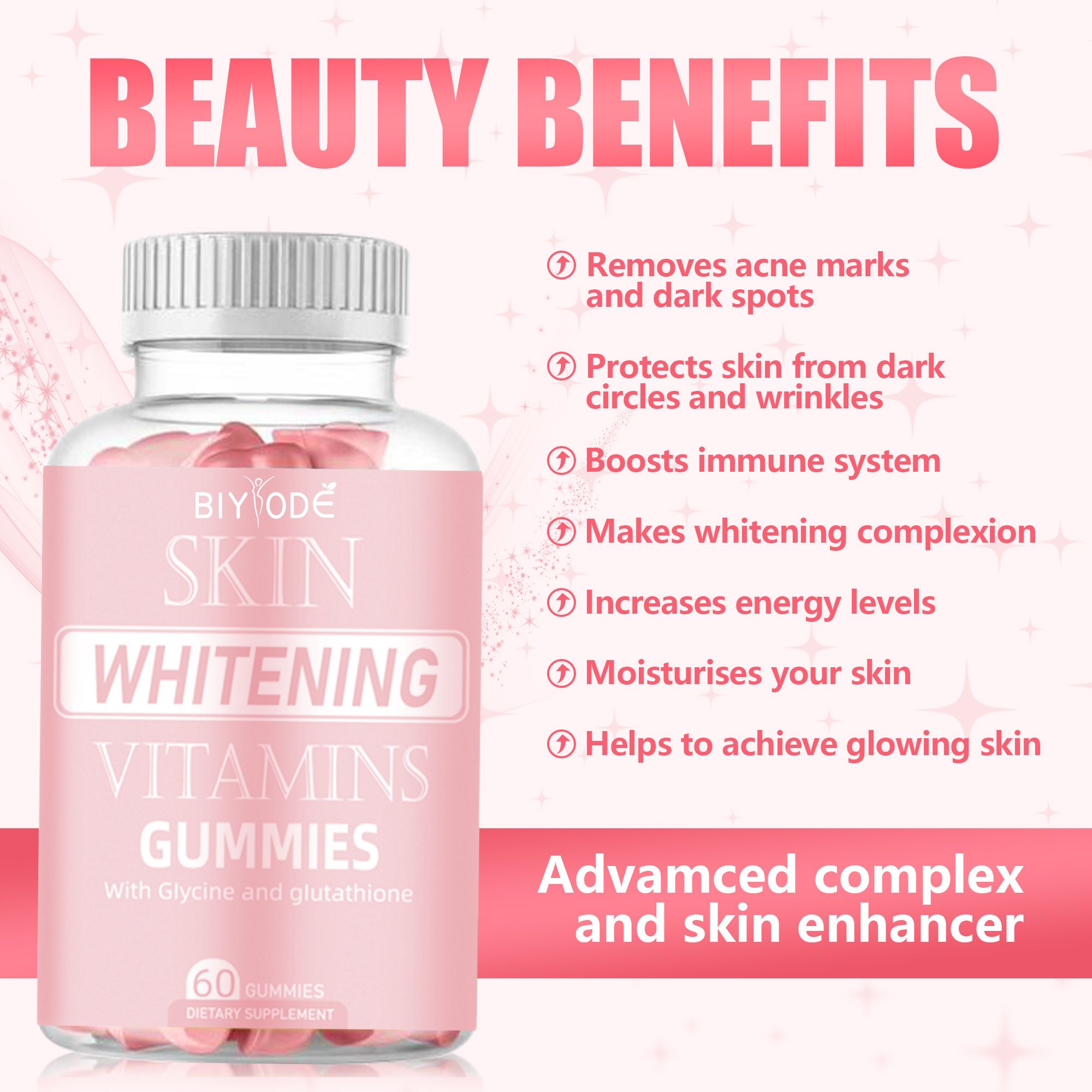 Best price for Whitening Vitamin Gummies - Supports acne removal, dark ...