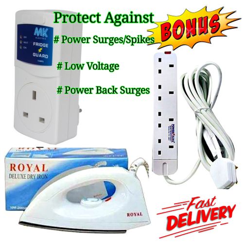 Best price for MK Fridge Guard +Extra 4Way Power Extension, Iron Box