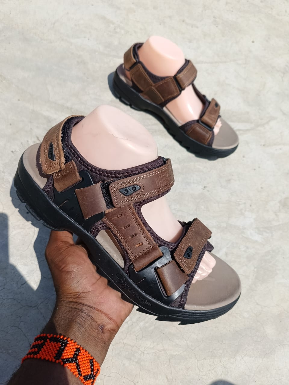 Best price for leather men's open shoes