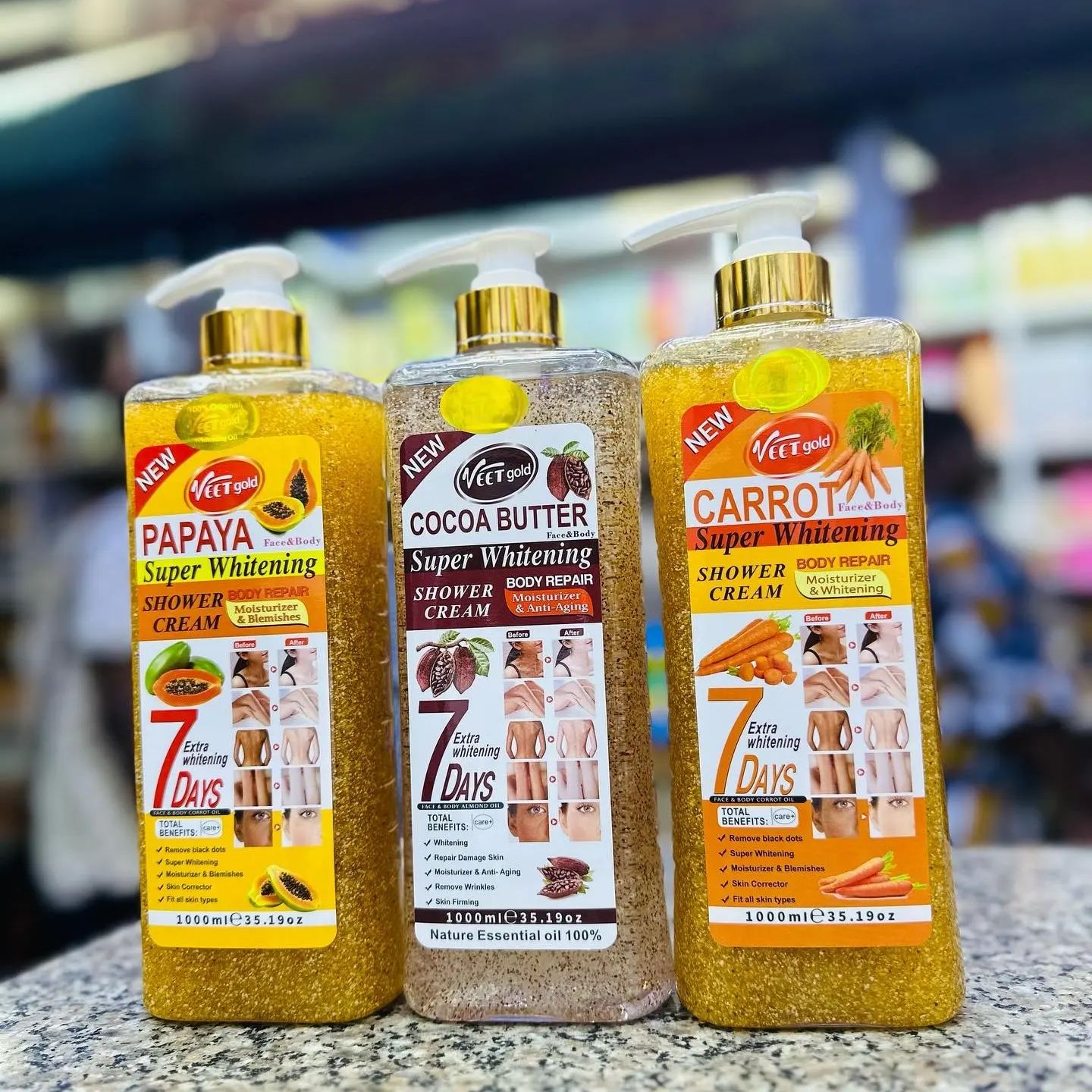 Best price for 3 Pack VEET gold Turmeric Body Oil 1000ml + 250ml + Body ...