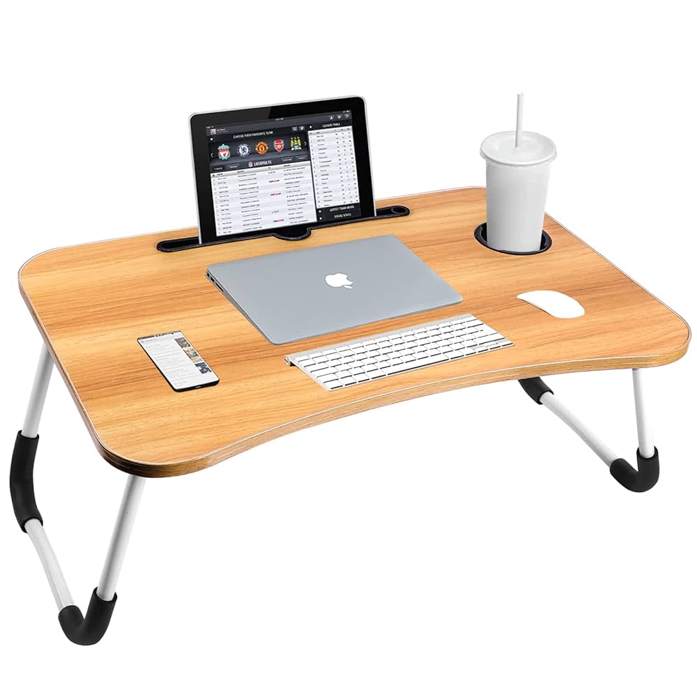 Best price for Metal Smart Multipurpose Foldable Laptop Table With Cup ...