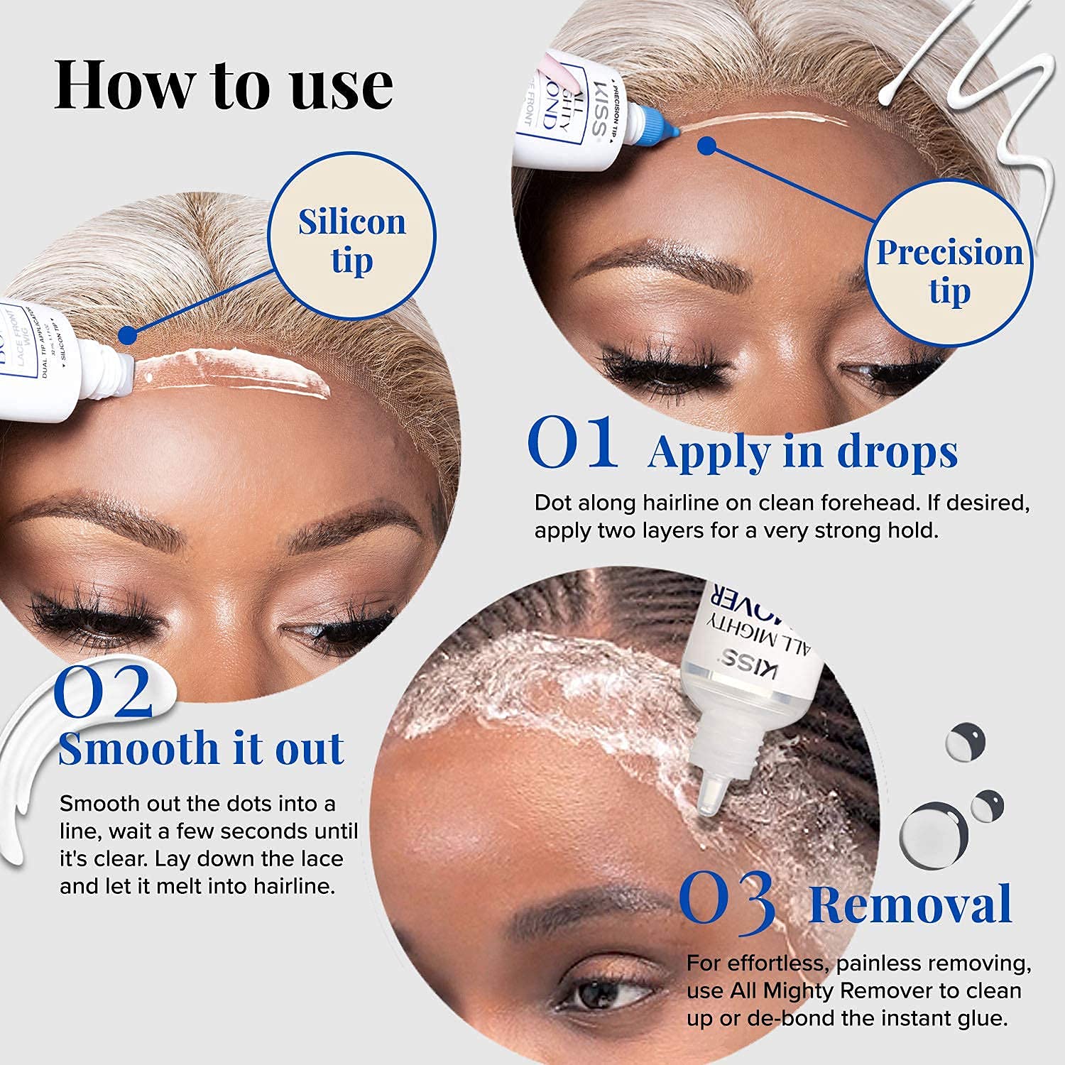 Best price for All Mighty Bond Lace Front Wig Glue, Dual Tip Applicator ...