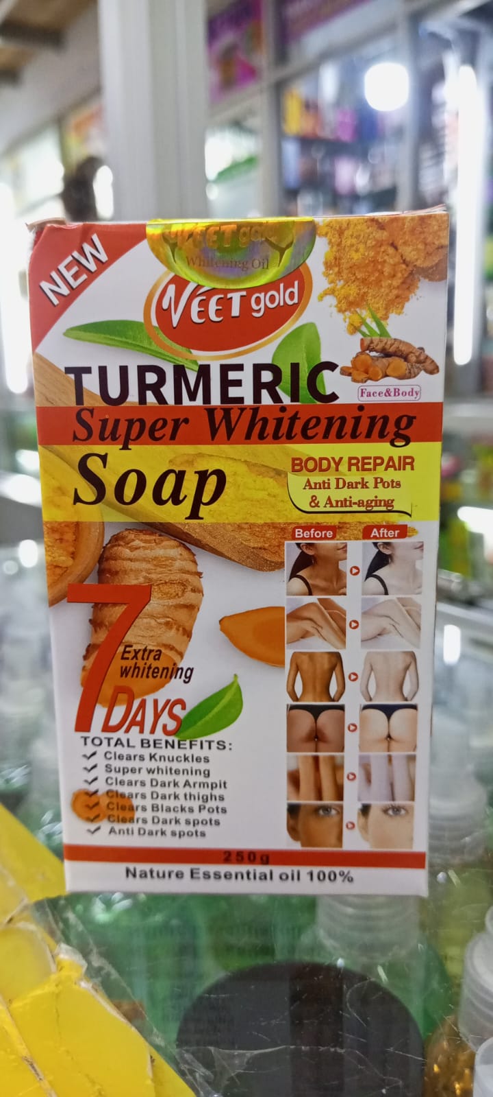 Best price for VEET GOLD Tumeric Super Whitening Soap. anti dark spot ...
