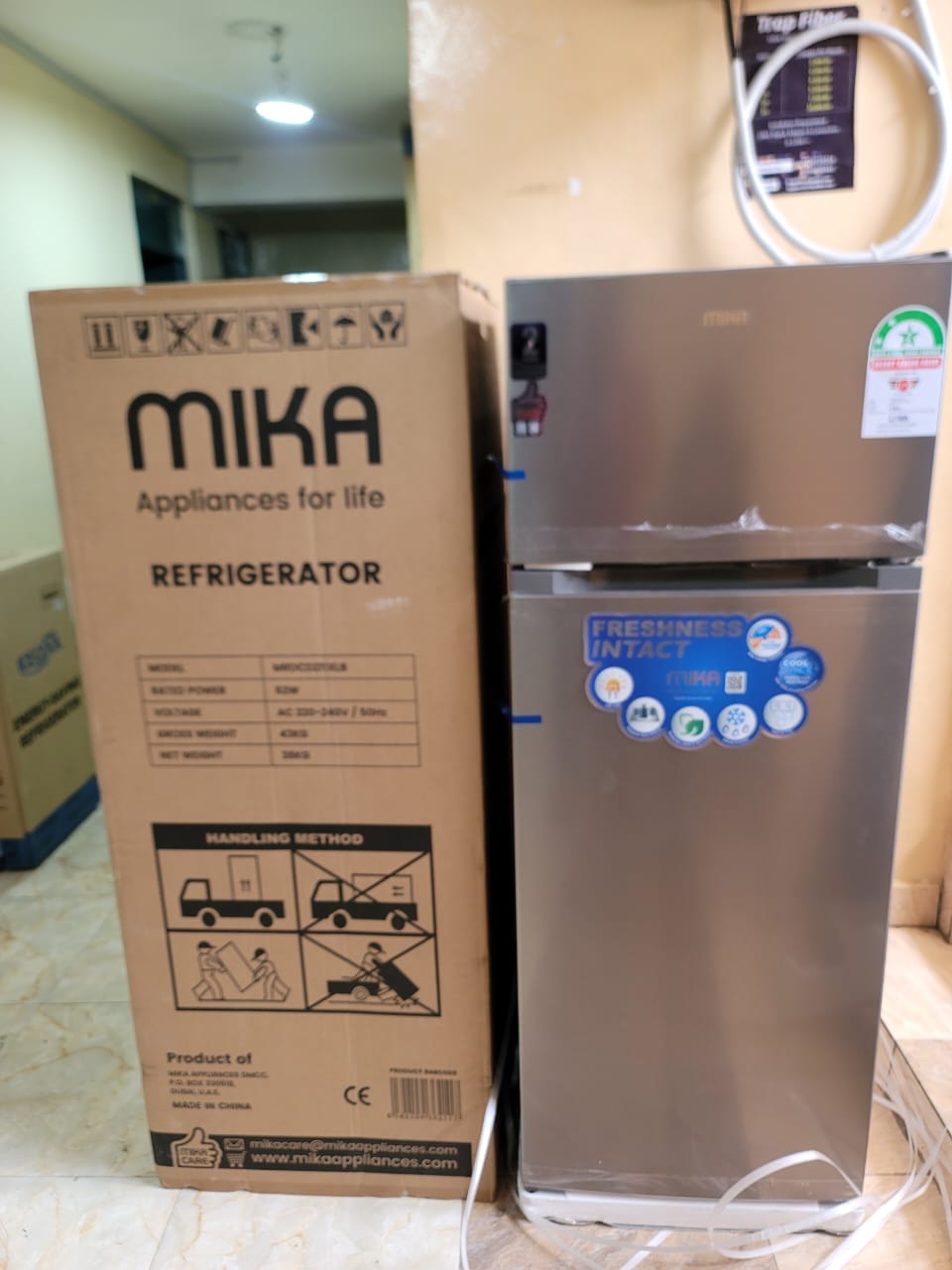 Best price for Mika 211 Litres Double Door Fridge Color-Multicolor Size ...