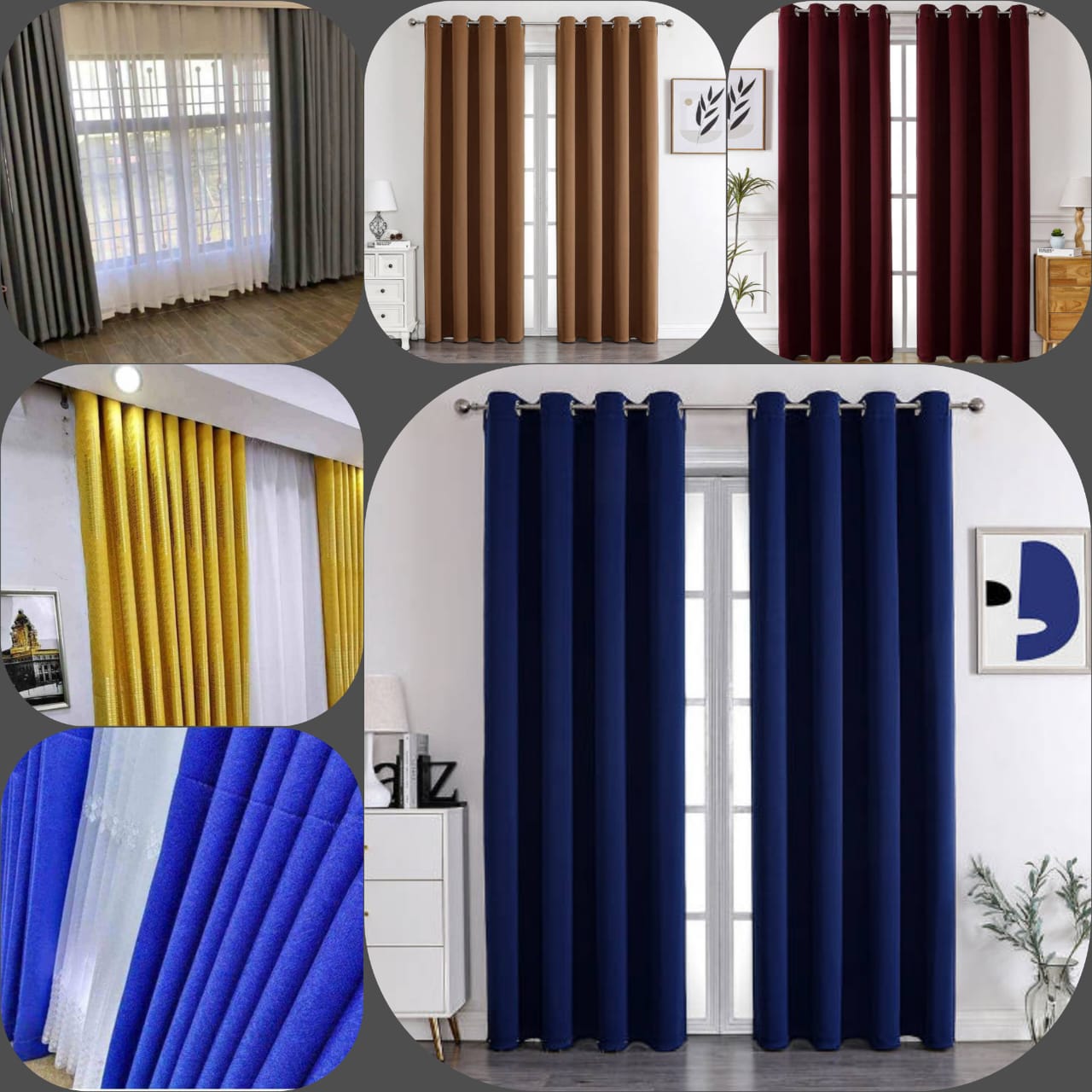Best price for 2 pc and 3 pc ring curtains Curtains;1.5 m each Sheer-3 m