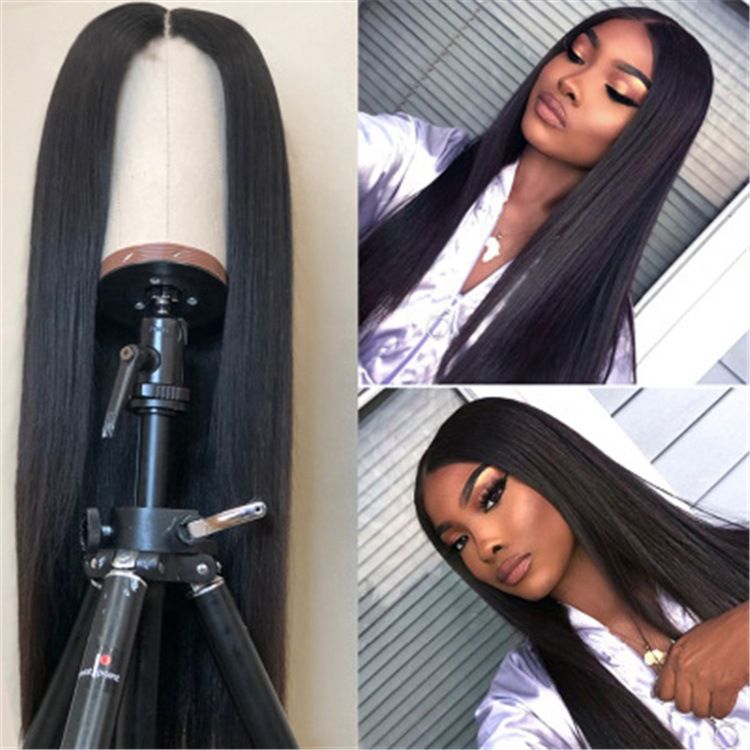 Best price for African wig woman, chemical fiber pre-lace long straight ...