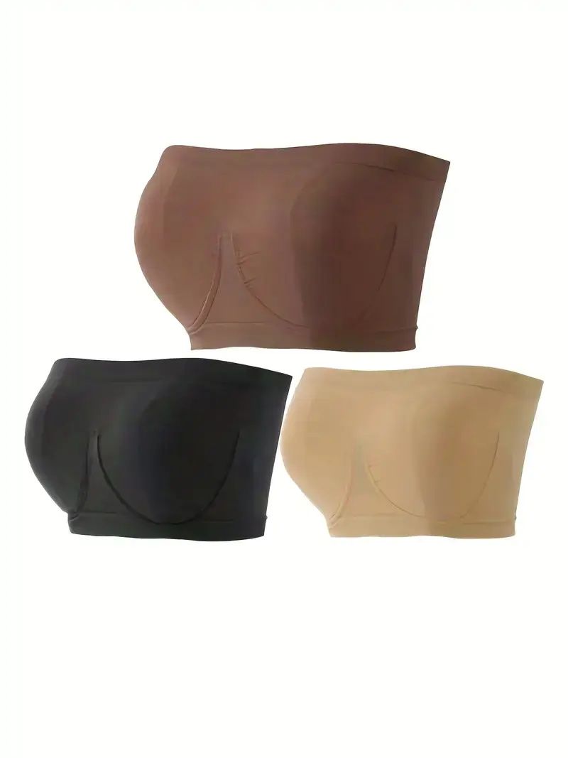 Best price for 3-Pack Strapless Bandeau Bras for Women - Comfortable ...