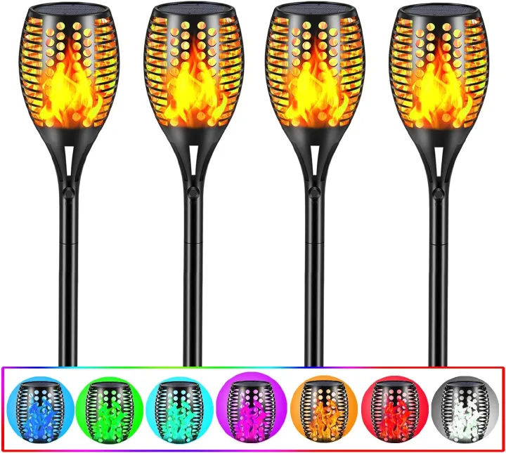 Best price for RGB Multicolor Solar Torch Lights Outdoor Waterproof ...