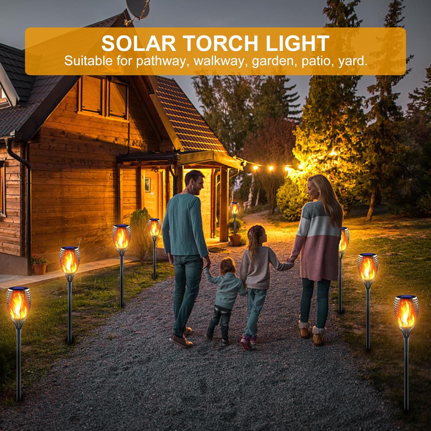 Best price for Large Solar Torch Light with Flickering Flame, Awethone ...