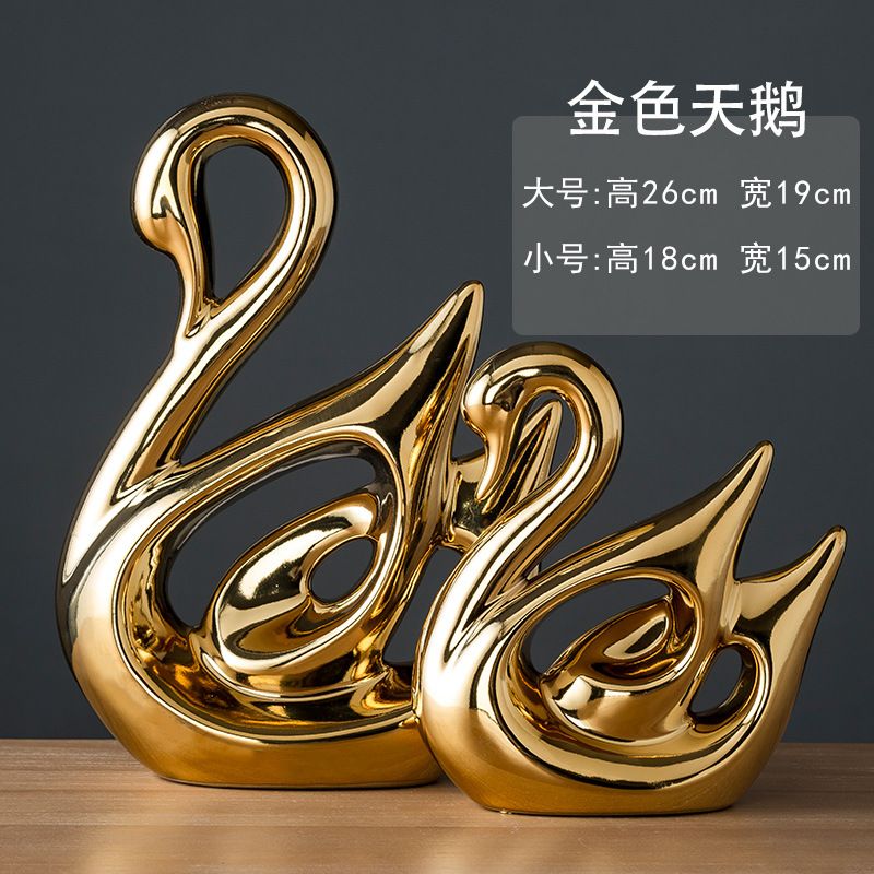 Best price for 2 piece decorative swans New Design Luxury Resin ...