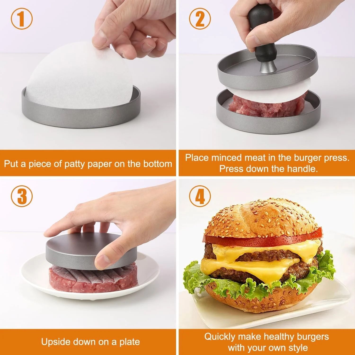 Best price for Burger Press Non-Stick Hamburger Patty Maker with Wax ...