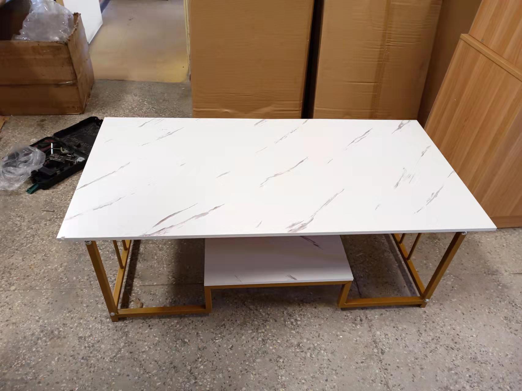 Best price for Modern Luxury Marble Effect Coffee Table for Home Living ...