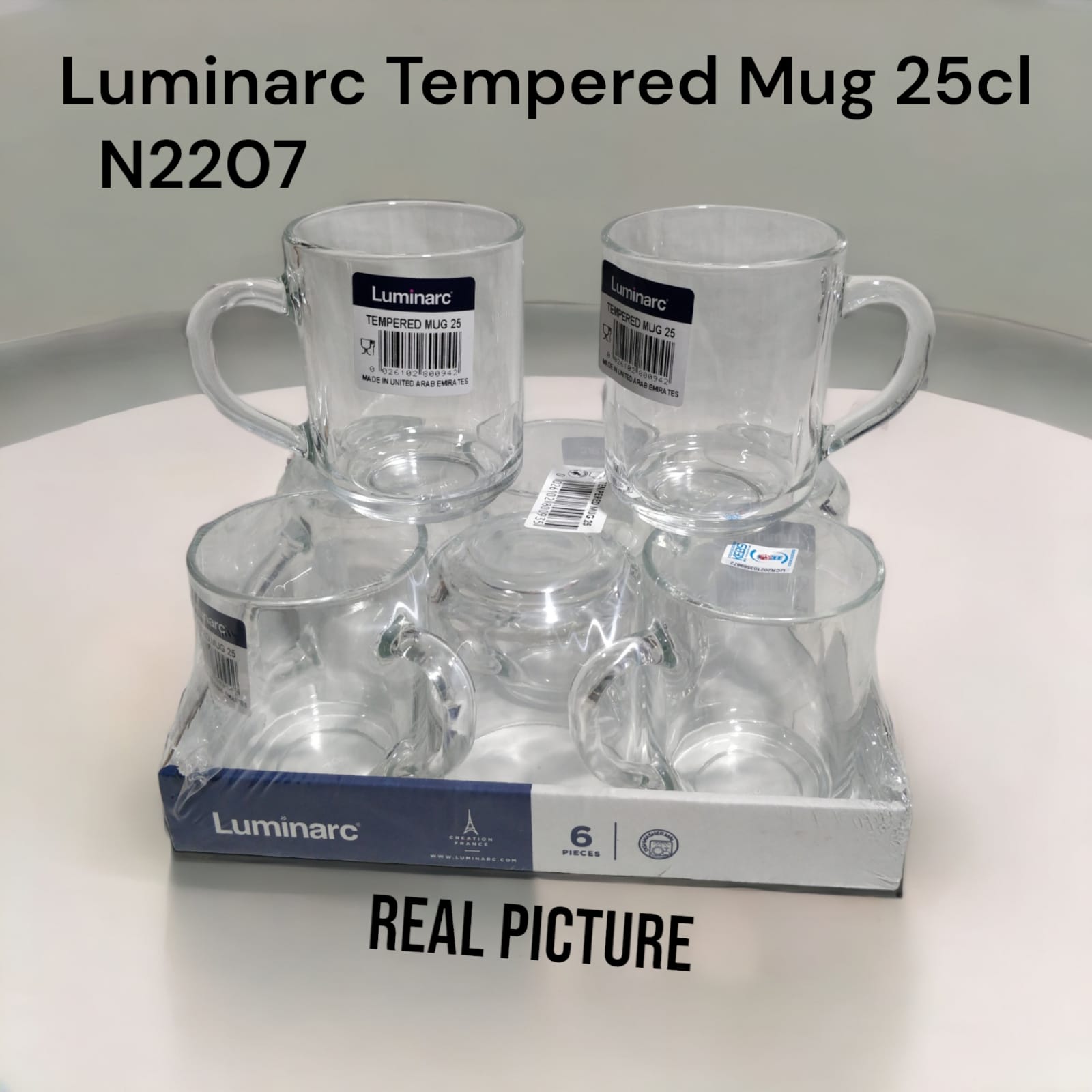 Best price for Set of 6pcs Luminarc tempered kitchen glass mug