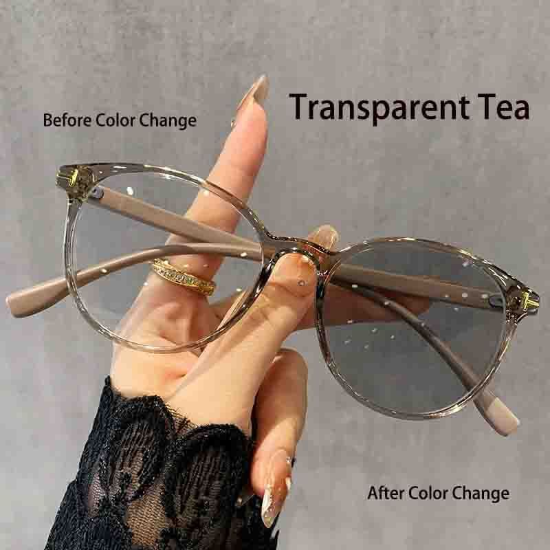 Best price for Ladies Trendy Photochromic Retro Round Glasses Frame ...