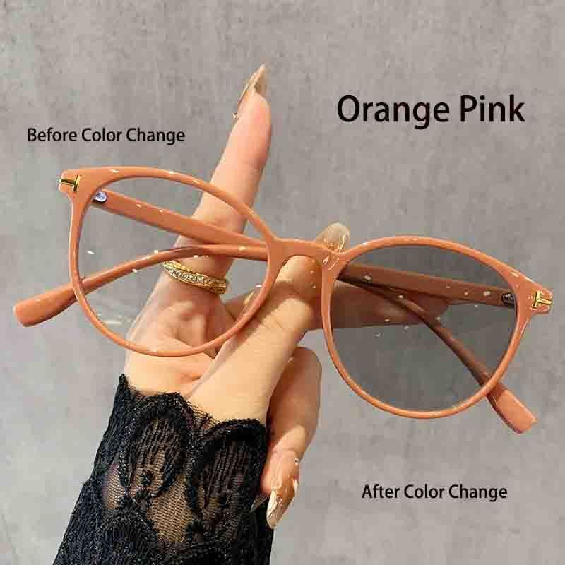Best price for Ladies Trendy Photochromic Retro Round Glasses Frame ...