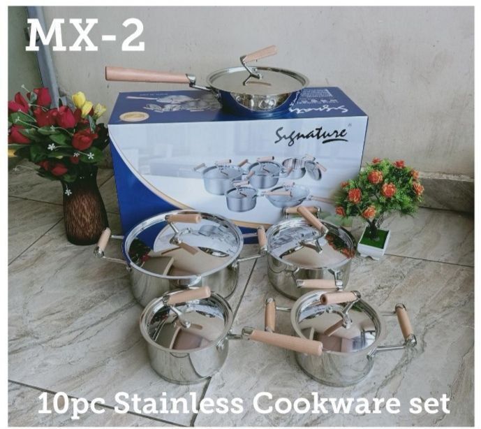 Best price for Signature 10 pcs Induction Base Stainless Steel Cookware ...