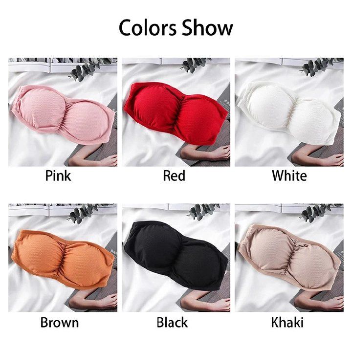 Best price for Women Strapless Ruched Push Up Bra Padded Hollow Out ...